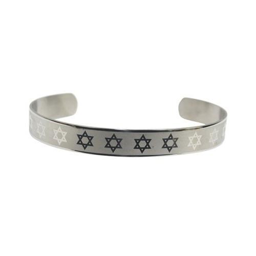Star of David Cuff Bracelet - Bracelets - Art Israel – ahuva.com