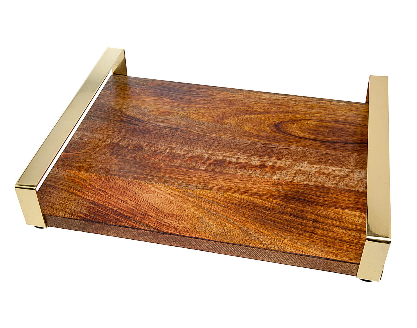 Wood Tray Gold Handles Medium – ahuva.com