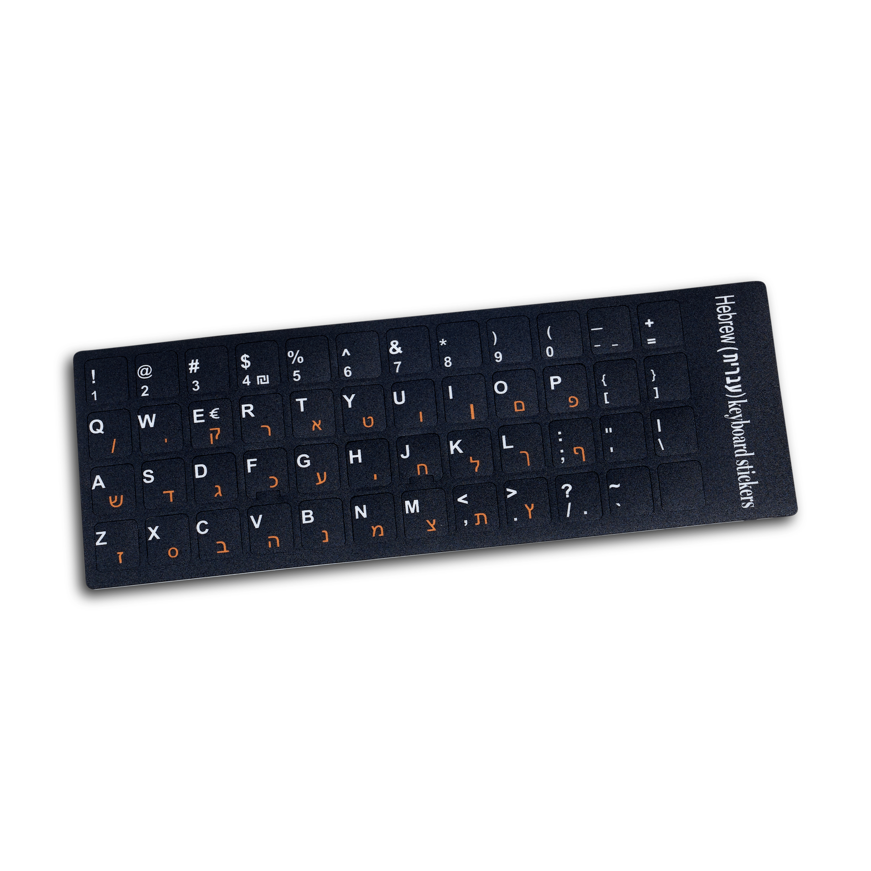 Hebrew \ English letters Keyboard Stickers color lettering – ahuva.com