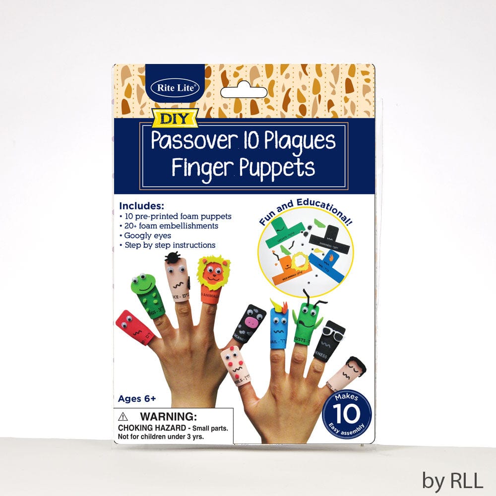 Passover Ten Plagues Finger Puppet Craft, Foam, 8" X 5",card – ahuva.com