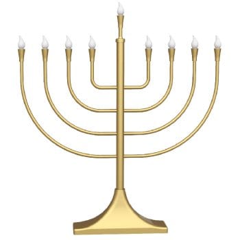 Large Display LED Electric Menorah Traditional Round Shape - GOLD ...