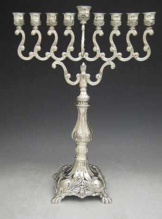 Silver Plated Vintage Menorah – ahuva.com