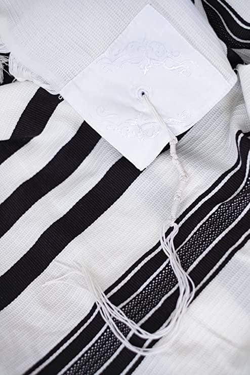 Cotton Traditional Tallis - Gray Stripes – ahuva.com