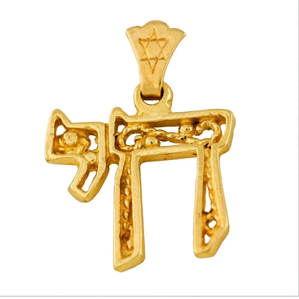 Filigreed Chai Pendant - Chai Jewelry - Eastern Jewelers – ahuva.com
