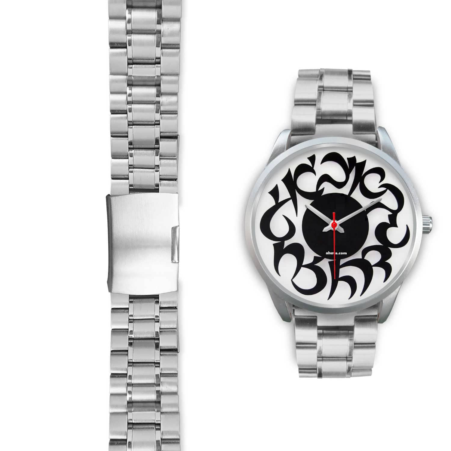 Hebrew Elegant Wristwatch Silver – ahuva.com