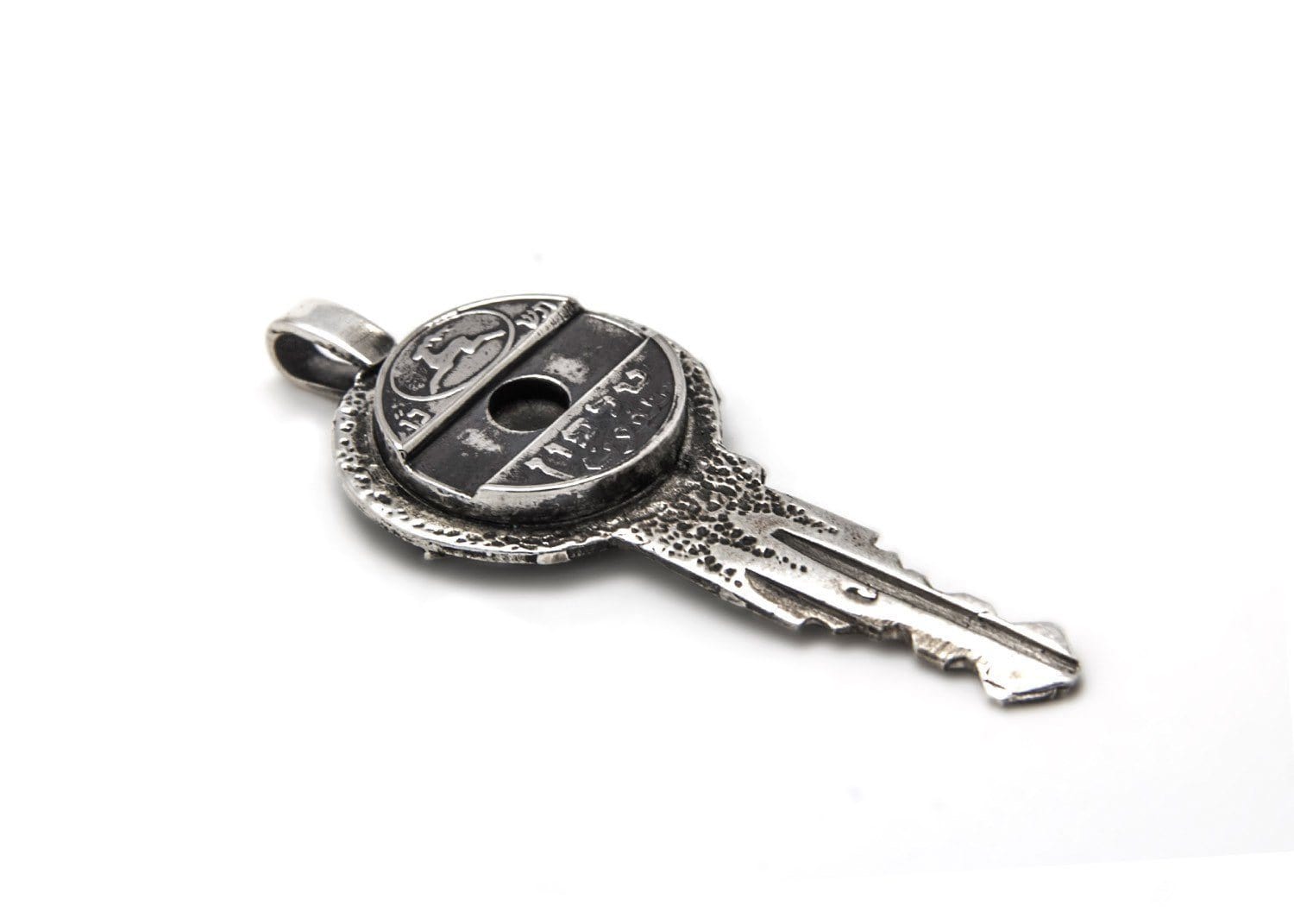 Israeli Old, Collector's Asimon Telephone Token of Israel Necklace ...