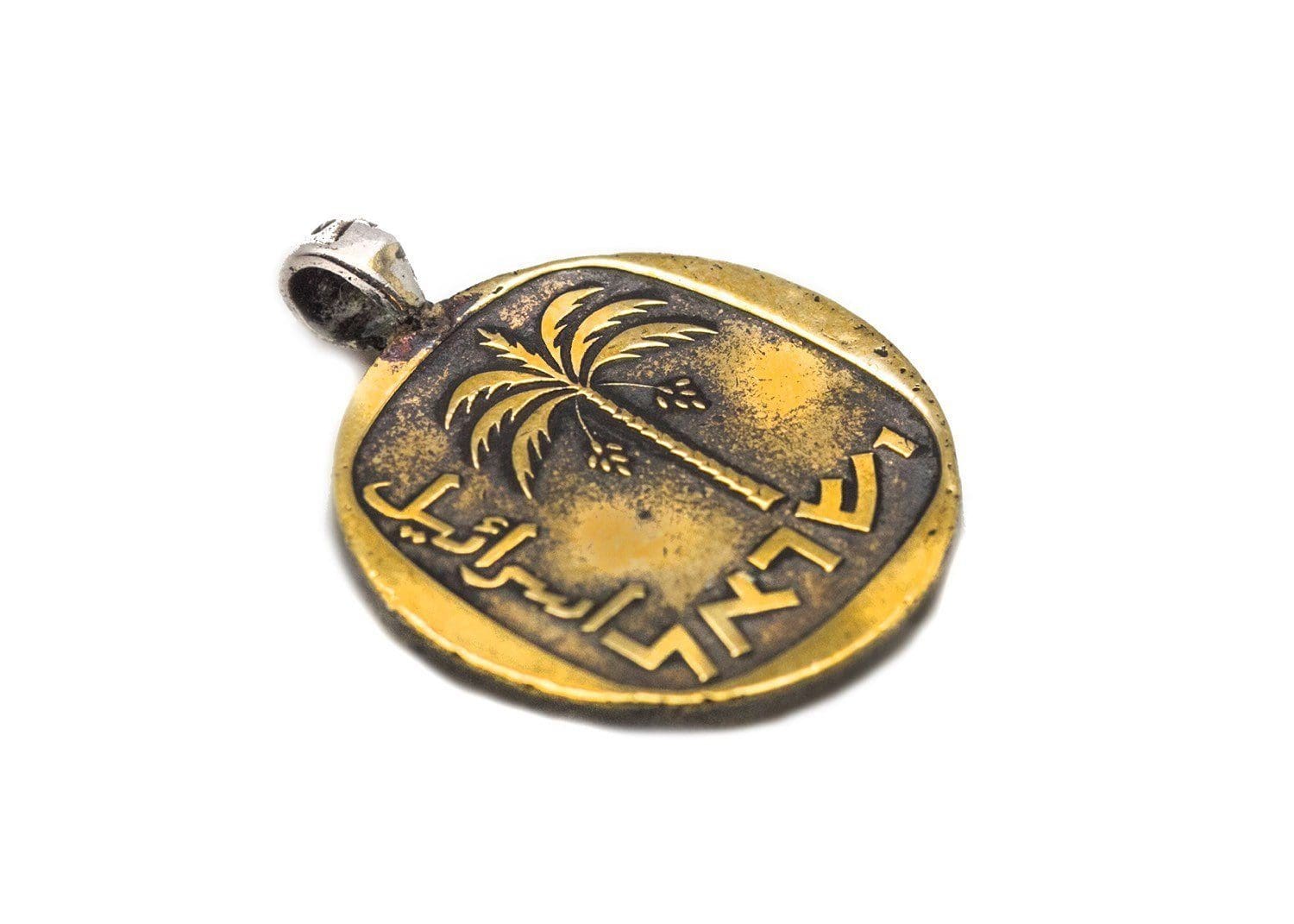 Israeli Old, Collector's Coin - 10 Agorot Palm Tree Necklace – ahuva.com