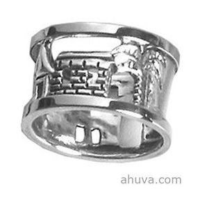 Jerusalem City Eternal Capital Symbolic Ring - Jewish Rings - Judaica ...