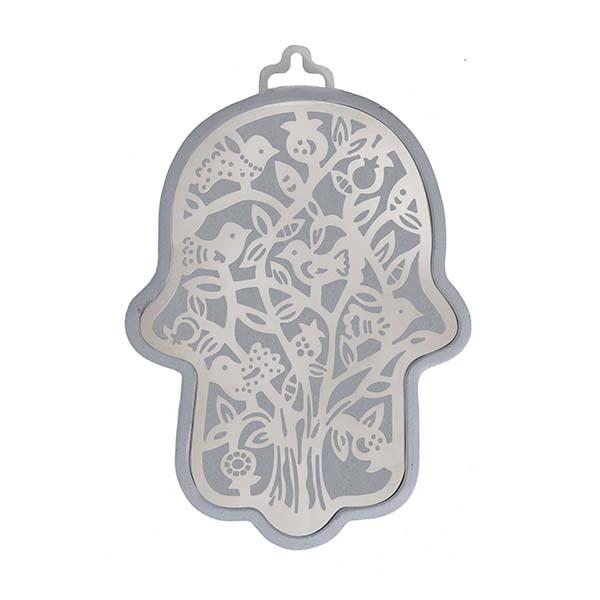 Large Silver Hamsa + Metal Cutout - Tree – ahuva.com