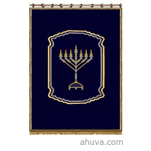 Parochet with Menorah - Parochet Ark - Paroches Ark Curtain – ahuva.com