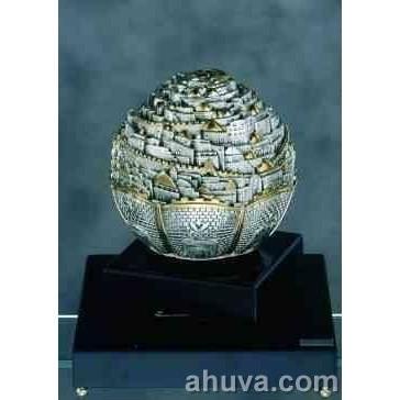 Silver Round Showpiece of Jerusalem - Collectibles - Zadok Arts – ahuva.com