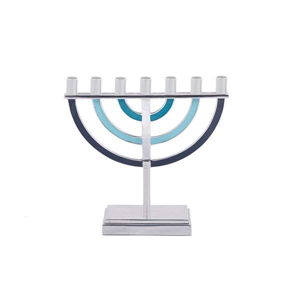 Small Classic Menorah - Blue – ahuva.com