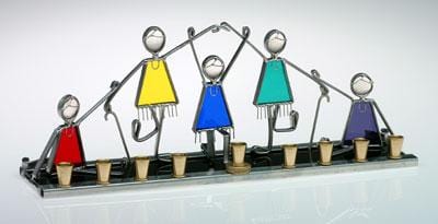 Sports Menorahs - Choose Sport Menorah - Modern Menorah - Susan F ...