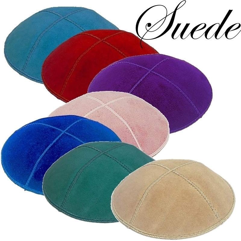 Bulk Suede Kippahs Kippot Custom Color Trim Bar Mitzvah Wedding Kippah ...