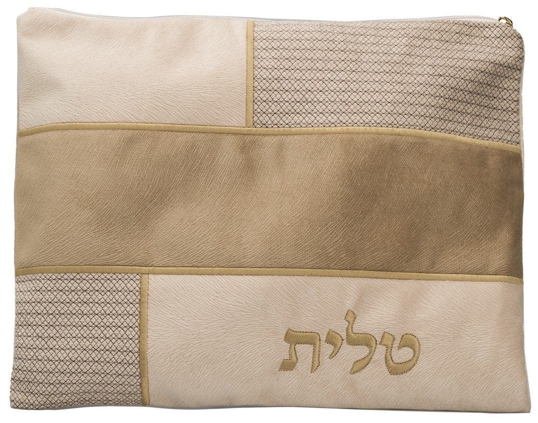 Tallis Bag Tone of Beige Fabrics & Suede – ahuva.com