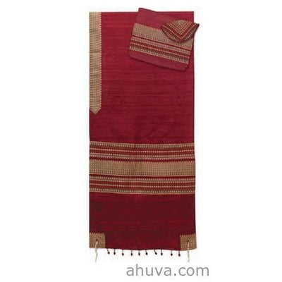Tallit Set - Wool Radiant Red - Tallits - R.E – ahuva.com