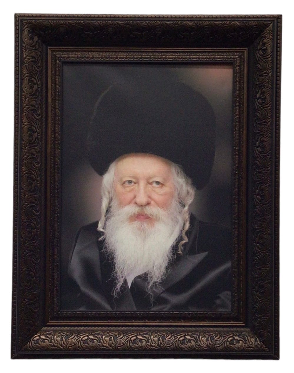 Painting of the Ger Rebbe, Size 14x20, Brown Frame – ahuva.com